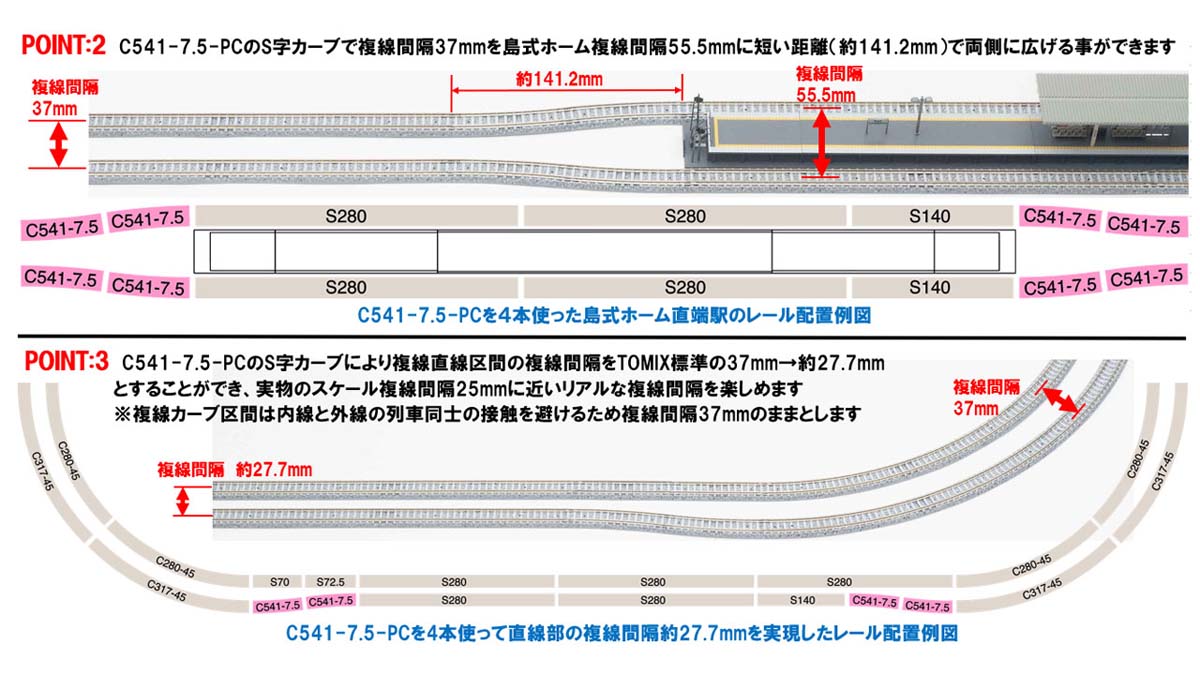 (N) 1199 カーブPCレールC541-7.5-PC（F）（4本セット） | トミックス | トミックス 1199 カーブPCレールC541-7.5-PC/F | Joshin web ...
